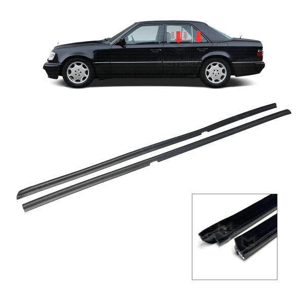 Rear Door Window Belt Outer Seal Set For Mercedes W124 (1985-1995 ...