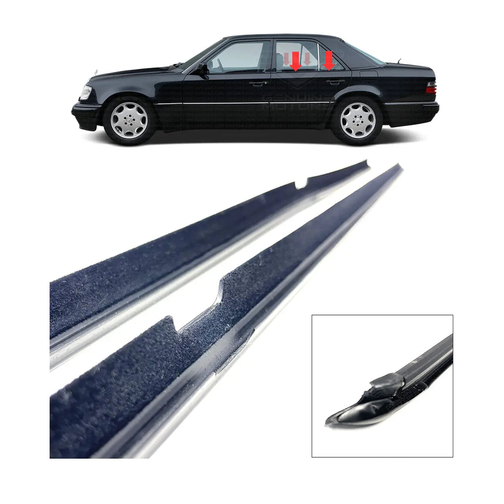 Rear Door Window Belt Outer Seal Set For Mercedes W124 (1985-1995 ...